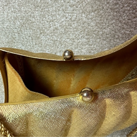 Walborg | Bags | Vintage Walborg Hard Metal Horn Gold Purse Bag Unusual ...